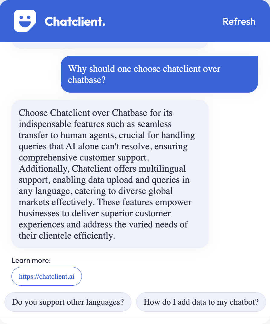 Chatclient – Best chatbase alternative you are looking for! - Official Blog | ChatClient AI